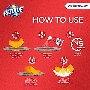 Resolve Pet Specialist Carpet Cleaner, Pet Stain and Odor Remover, Carpet Cleaner Spray, 32fl oz Spray & 60fl oz Refill