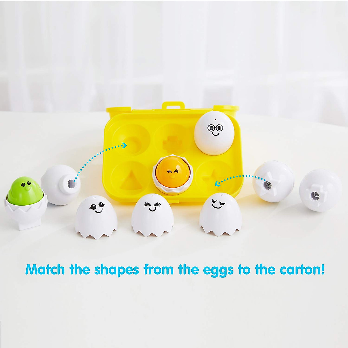 Kidoozie Peek N Peep Eggs - Mentally Stimulating Sorting & Stacking Toy for Ages 1 and Up - A Fun Way to Build Hand-Eye Coordinaton!