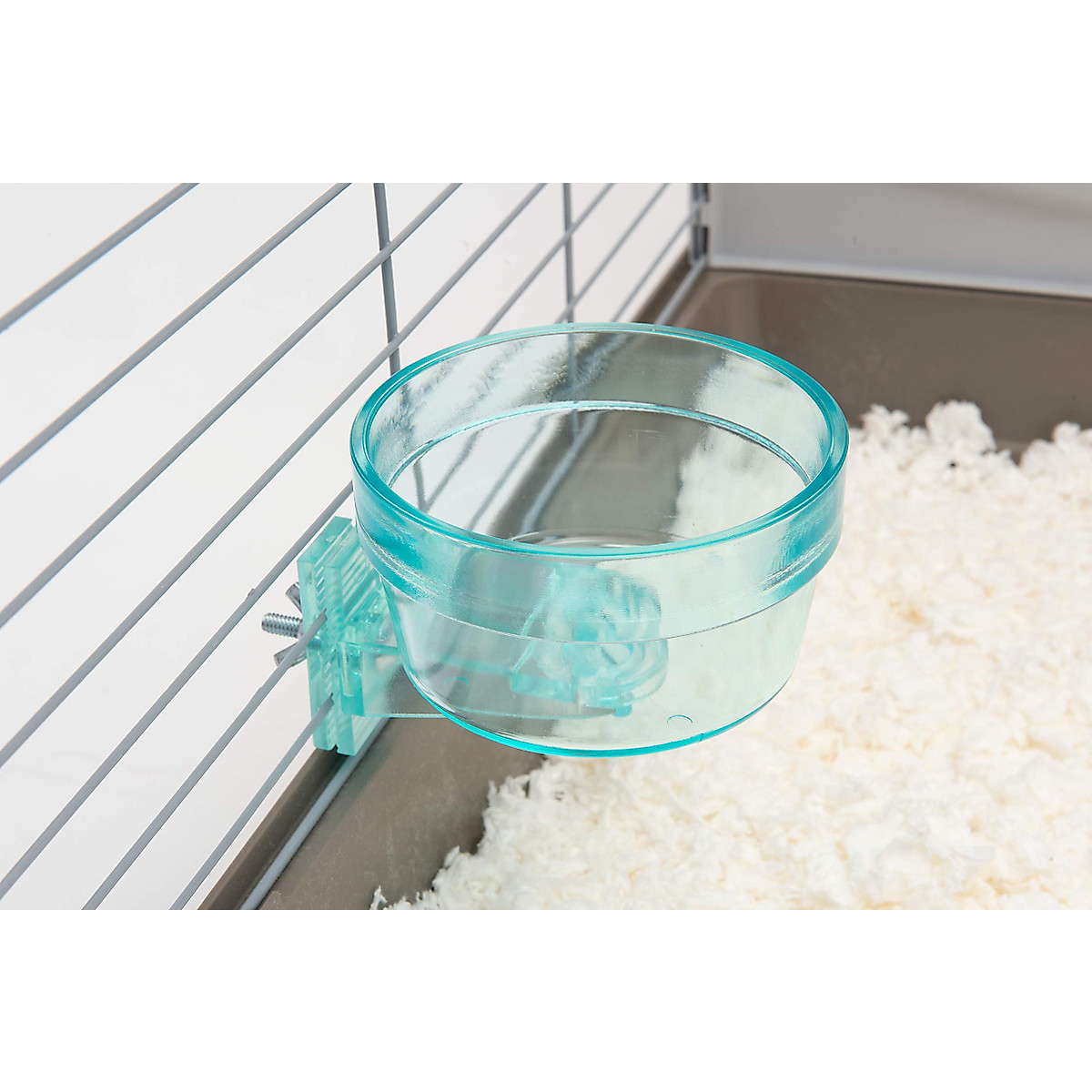 Lixit Quick Lock Cage Bowls for Small Animals and birds. (20oz, Aqua)