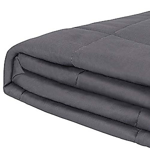 Nova Microdermabrasion Weighted Blanket (15 lbs 48 x 72 Inches, 130-170lb Individual,Grey) Heavy Blanket for Adults Women, Men, Children 100% Breathable Cotton with Glass Beads