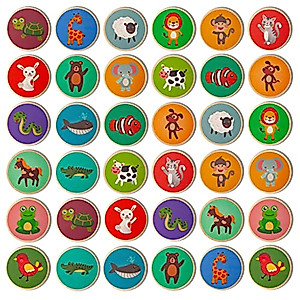 Montessori-Inspired Wooden Matching Game for Toddlers 2-4 Years - Durable, Scratch-Resistant 36 Card Set, Includes Carry Bag - Memory Game for Toddlers 2-4 Years - Cognitive Verbal Skills Development