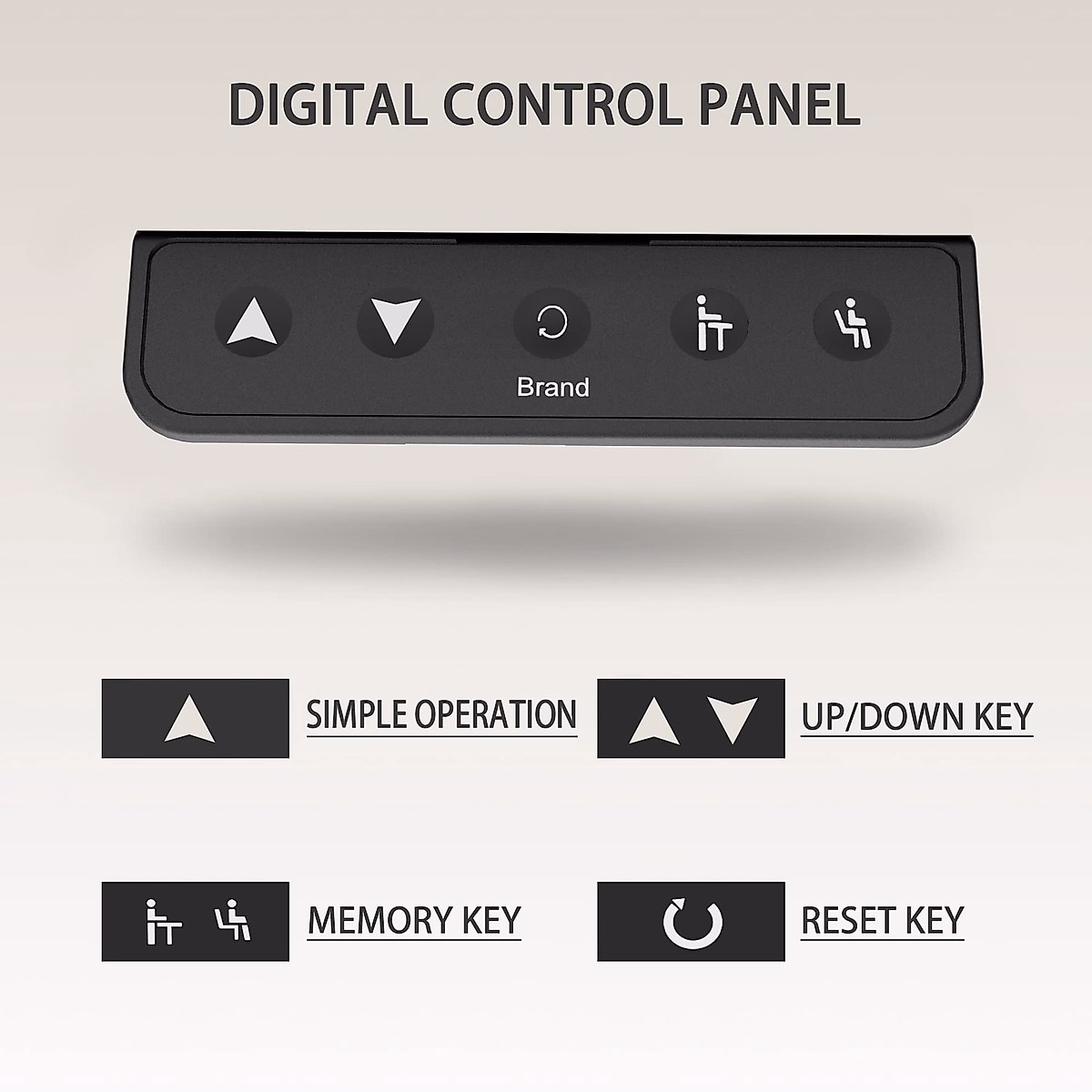 JUMMICO Standing Desk Electric Adjustable Desk Large 63 x 29.5 Sit Stand Up Desk Home Office Computer Desk Memory Preset with T-Shaped Metal Bracket and Holes for Routing Cables, Brown