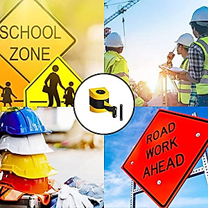 Crowd Control Warehouse CCW-05-022-01529 Series WMB-220 Magnetic Wall Mount Retractable Belt Barrier with Yellow ABS Case, Yellow with "Caution - DO NOT Enter" Black Letters Belt, 15' Belt Length