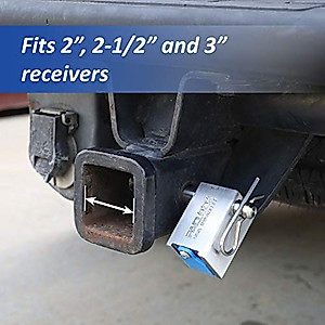 PACLOCK | UCS-80S-250 Trailer Hitch Lock | 5/8" Pin for 2", 2-1/2", & 3" Receivers | Stainless Steel | Anti Theft Device | 6 Pin Cylinder