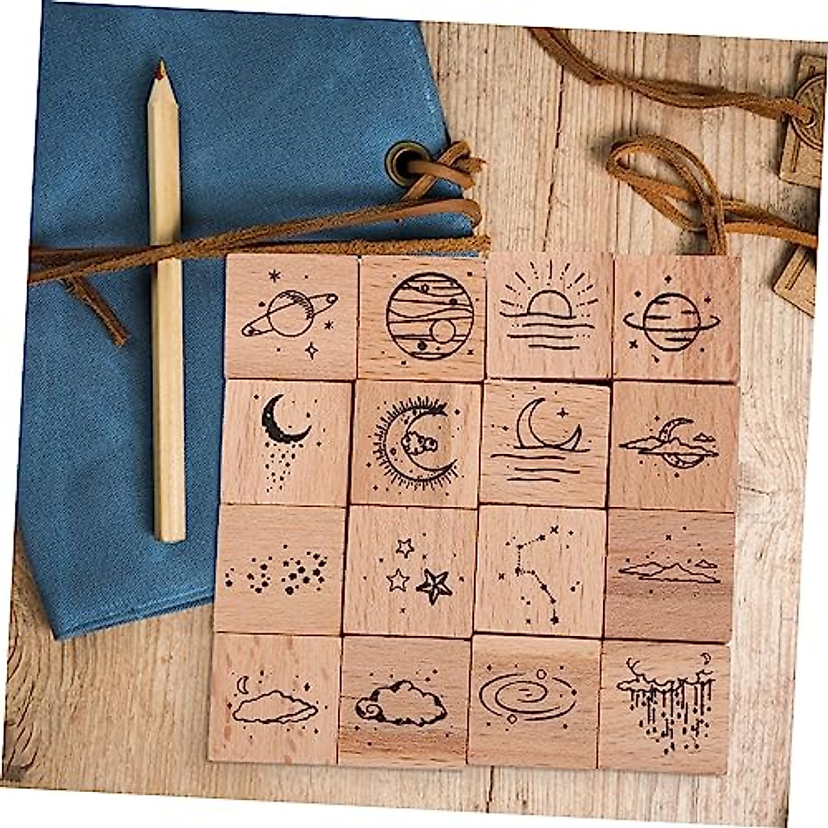 LIGHTAOTAO Kids Stamps 1 Box Wooden Stamp Set Wooden Stamps Stamps Stampers for Stampers Birthday Wood Mounted Rubber Stamp DIY Hand Account Seal Creative Stamps Wood Stamps Kids Stampers