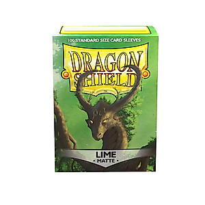Dragon Shield Sleeves - Matte Lime 100 CT - MGT Card sleeves - Compatible with Magic the Gathering card sleeves Pokémon and other card games