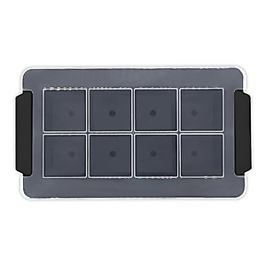 Bangp Clear Ice Cube Maker,Clear Ice Cube Mold with Reusable Ice Cube Storage Bag,Silicone Clear Ice Cube Tray Makes 8×2 Inch Clear Square Ice Cubes for Whiskey & Cocktails - Precious Gifts for Men