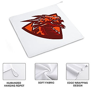 Lurnise Hand Towel Dragon Hand Towels Dish Towel Lanyard Design for Bathroom Kitchen Sports