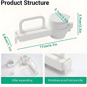 WJVV Bag Clips with Pour Spout, 2024 New Food Storage Sealing Clips with Pouring Spouts, Seal and Pour Bag Clip, Seal Pour Food Storage Bag Clip for Snack,Oatmeal,Coffee,Potato Chips (3 PCS)