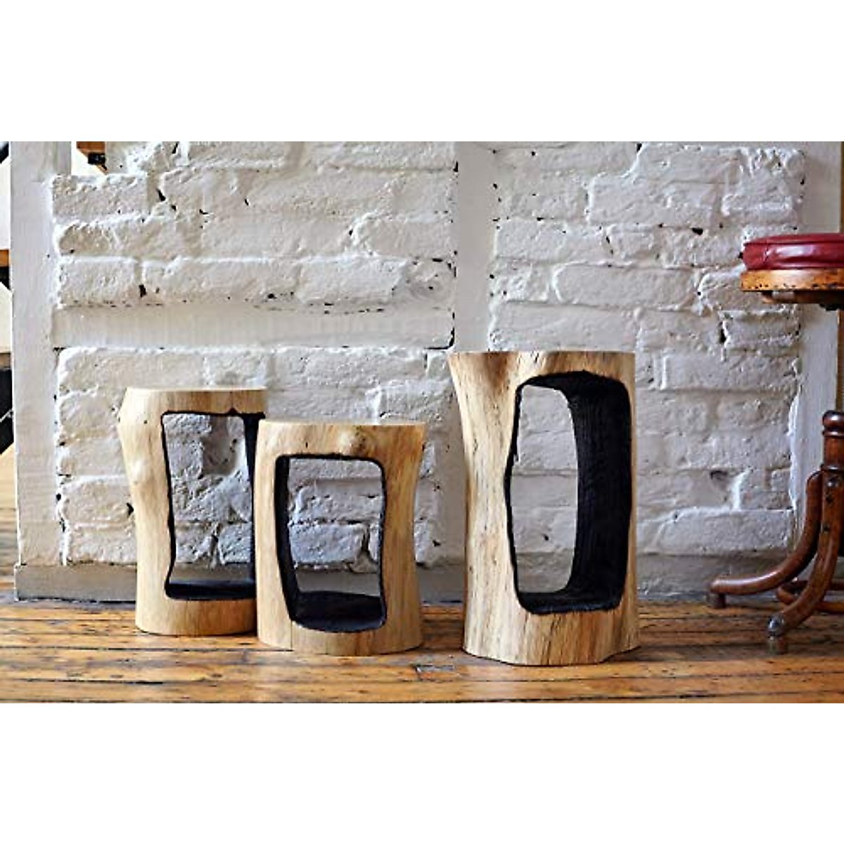 Book Shelfs, Set Of Three Coffee Tables, Wooden End Tables, Book Stand, Rustic Dorm Decor