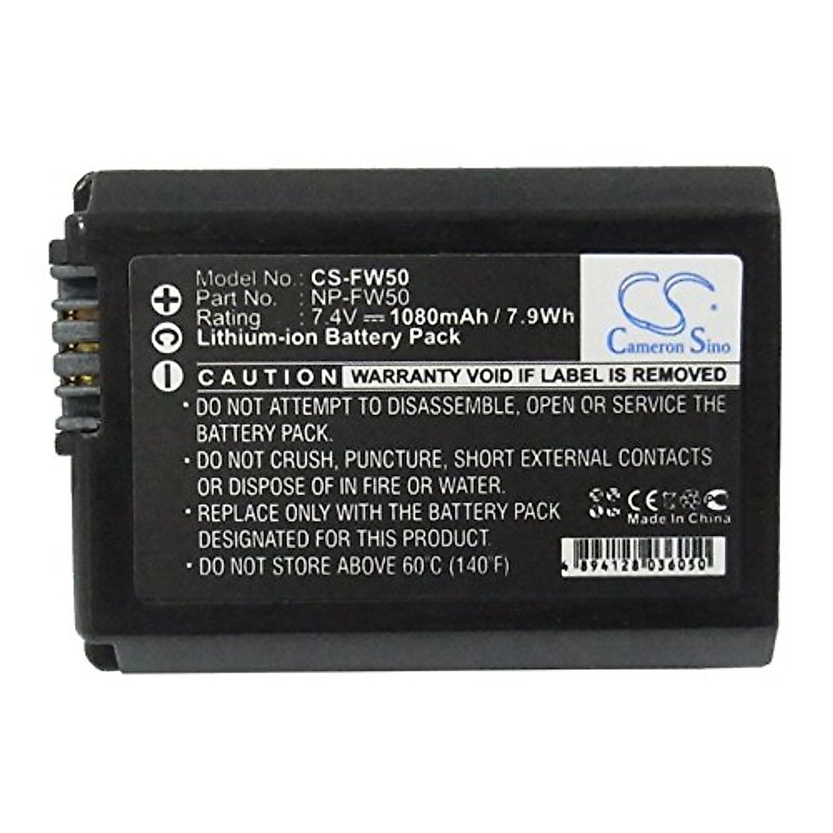 Aijos 7.4V Battery Replacement for Sony NP-FW50 ILCE-7S, Mirrorless Alpha A3000, Mirrorless Alpha A5000, Mirrorless Alpha A6000, NEX-3, NEX-3A, NEX-3C, NEX-3D