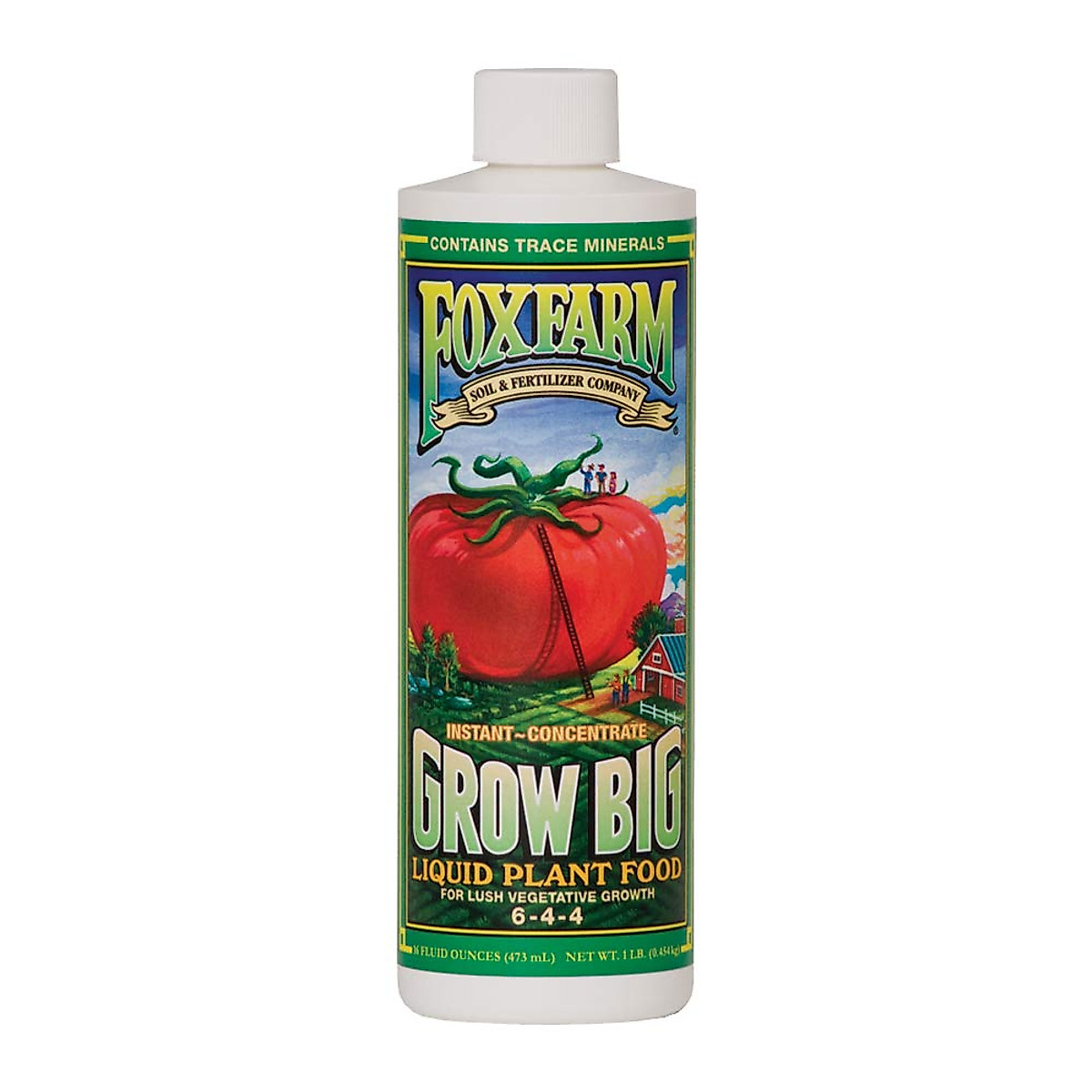 Fox Farm Grow Big Liquid Concentrate, 16 oz + Twin Canaries Chart (1 Bottle)