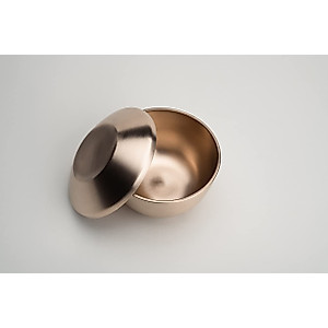 Premium Brassware Rice Bowl Soup Bowl Set Korean Traditional Handmade Tableware BANGJJA YUGI Dinnerware, Bronze
