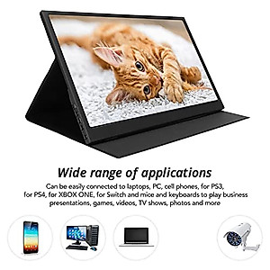 Hosi Portable Monitor, Split Screen Mode Laptop Monitor Support Micro USB USBC Mini HD Multimedia Interface for Playing Games