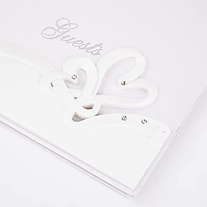 VENY TAYA Elegant Wedding Guest Book with 3 Metallic Pens, Hardcover Guest Book Wedding Reception, Sign in Polaroid Photo Guest Book, 9.8” x 7.9”, 96 Pages