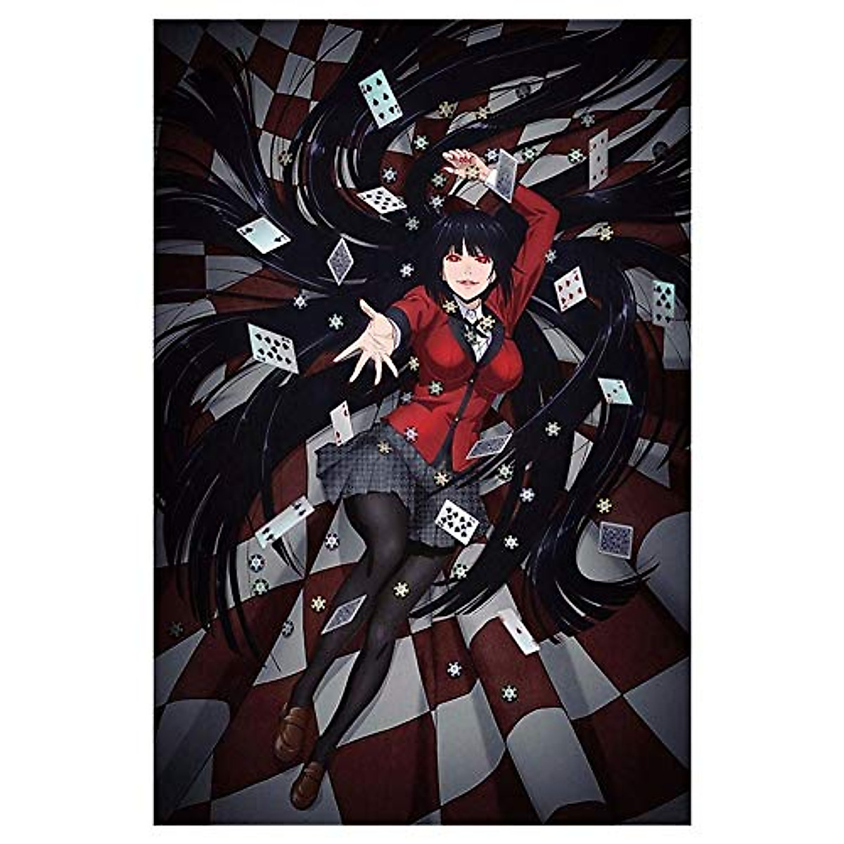 tealn Anime Jabami Yumeko Kakegurui Gambaling School Wall Poster Painting(S Multi2)
