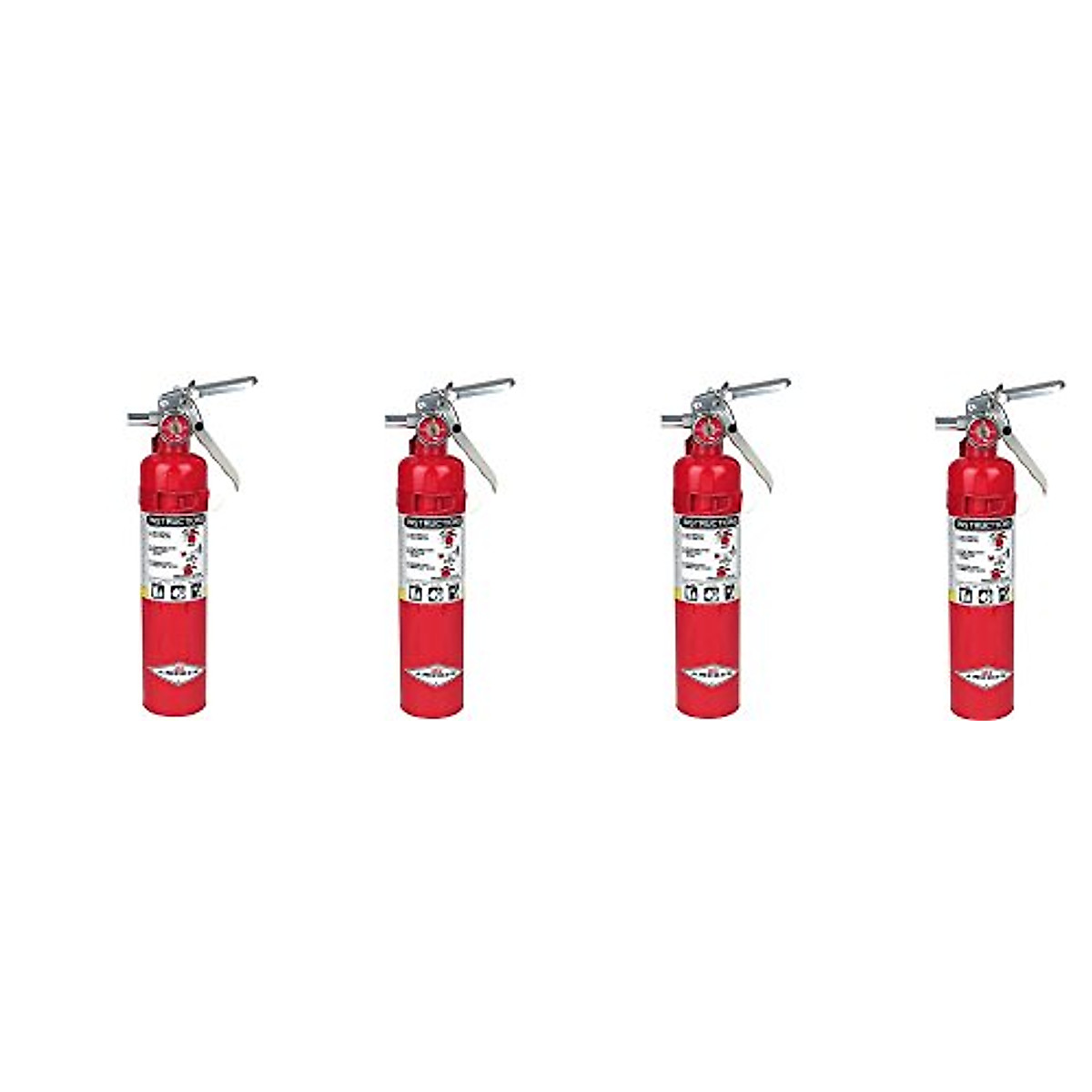 Amerex B417, 2.5lb ABC Dry Chemical Class A B C Fire Extinguisher, with Wall Bracket (4-PACK)
