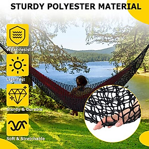 YUCHENGTECH Climbing Cargo Net 9.8' x 9.8' Kids Playground Net Double Layers Heavy Duty Backyard Net Bridge for Tree House Tree Fort Back Yard (9.8' X 9.8')