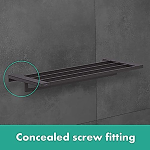 Hansgrohe -Towel Rack with Holder 26-inch Holder in Matte Black, 41751670