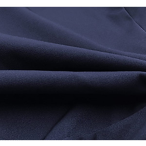 COUCHPATITO Water Resistant Outdoor Durable Canvas Polyester Fabric Patio Chair Bench Cushion Covers with Ties (2 Covers Pack) (Navy Blue, 48"x18"x3")