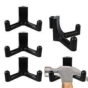 Dfnidy Tool Hooks Compatible with Lifetime Storage Shed Accessories, Black Shed Hook fit for Rakes Shovels Scissors Knives Power Tools, Plastic Shed Accessories Hook Replacement (Pack of 5)