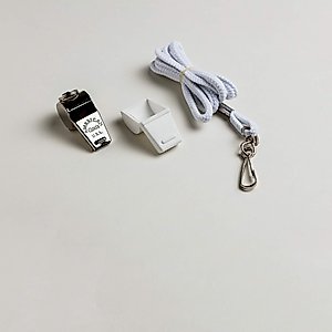 American Whistle Corporation American Classic Whistle - 126 db Solid Brass Whistle with Lanyards and Safe-T-Tip - Made in America (White)