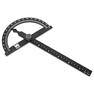 WEN ME512P Adjustable Aluminum Protractor and Angle Gauge with Laser Etched Scale