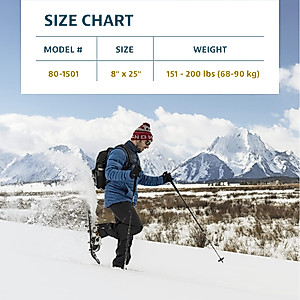 Yukon Charlie's Carbon Spin Snowshoe, 8-inch x 25-inch