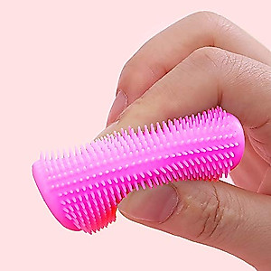 Baby Bath Brush, Baby Cradle Cap Brush, Silicone Massage Brush, Silicone Scrubbers Exfoliator Brush | The Baby Skin Scrubbers Baby Essential for Dry Skin, Cradle Cap and Eczema (Large-Pink & Rose Red)