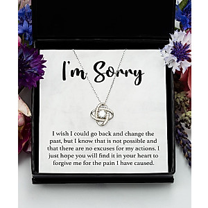 Coveted Goods I’m Sorry Gift Necklace for Her, Sterling Silver Necklace Apology Gift