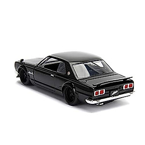 Jada Toys Fast & Furious 1:24 Brians's Nissan Skyline 2000 GT-R Die-cast Car, Toys for Kids and Adults (JA99686) , Black