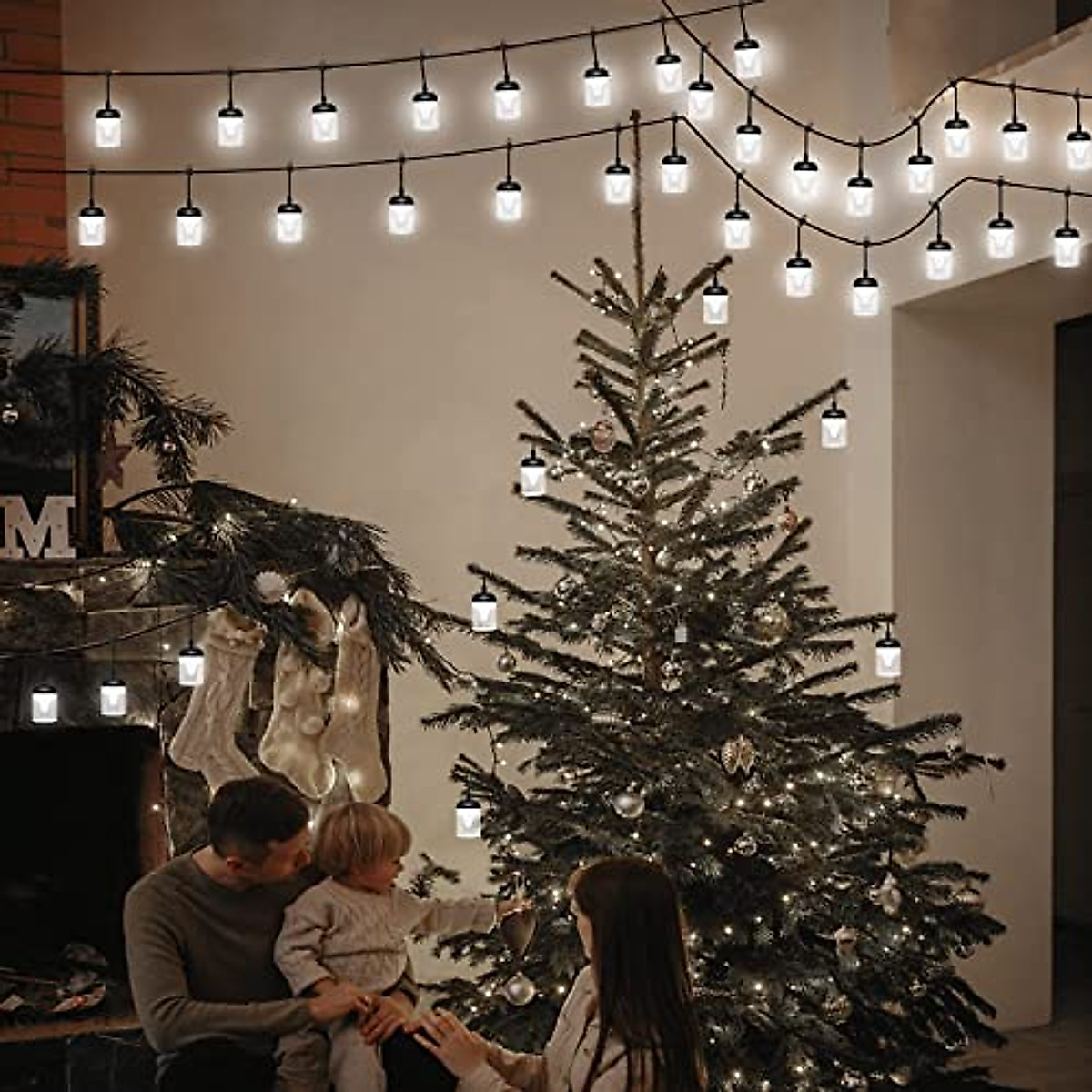 SUWITU String Lights for Outside 50Ft, Outdoor Lights for Patio with 15 Dimmable LED Bulbs, Hanging Porch Plastic Light Waterproof Shatterproof for Bistro, Garden, Backyard, Gazebo, Party Decor