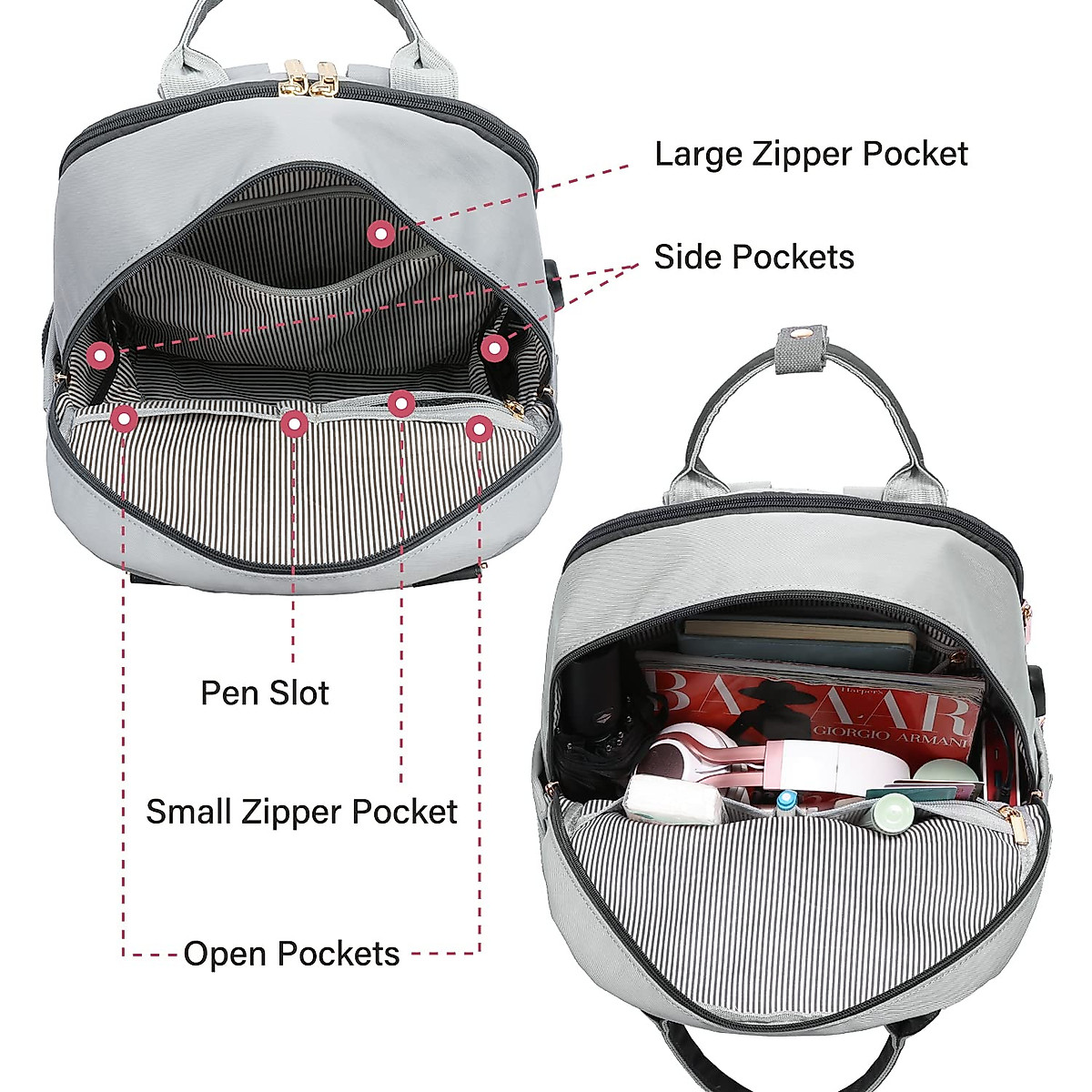 LOVEVOOK Laptop Backpack for Women 15.6 Inch Laptop Bag with USB Port, Fashion Waterproof Backpacks Teacher Nurse Stylish Travel Bags Vintage Daypacks Bookbag for College School Work