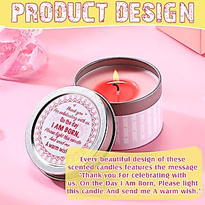 24 Packs Baby Shower Favors Scented Candles 2.5 oz Tea Lights Small Wax Soy Candles with Lids Burning Light Baby Shower Candles Gifts for Guests Girl Baby Shower Party Favors Bulk Gender Reveal, Pink