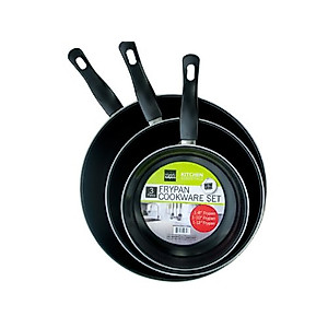 Bulk Buys OC644-2 Stainless Steel Non-Stick Frying Pan Set