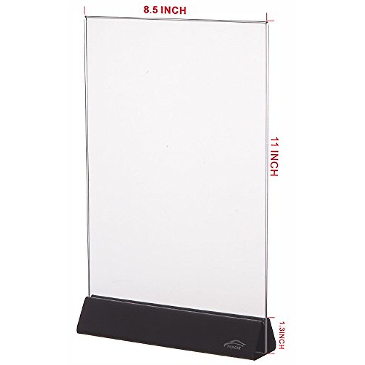8.5x11 Acrylic Sign Holder, Clear Sign Holder Plastic Paper Holder Slant Back Sign Holders 8 1/2 x 11 inches Sign Holder Acrylic Display Stand for Office, Store,5 Pack