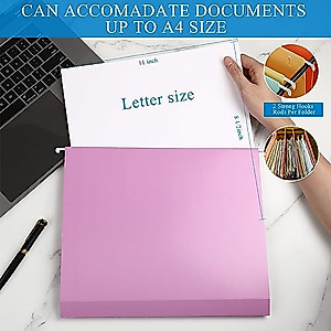 Yaomiao 24 Pack Hanging File Folders Letter Size Expanding File Folders with 1 Inch Expansion Hanging File Folders for Filing Needs(Multicolor)