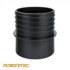 POWERTEC 70284 4" Quick Connect Coupler with Left-Hand Threaded End to 4" I.D. Flexible Hose