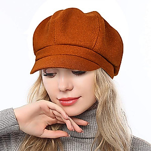 PanPacSight Women's Newsboy Hats Fall Wool Cabbie Beret Tweed Girls Paperboy Cap