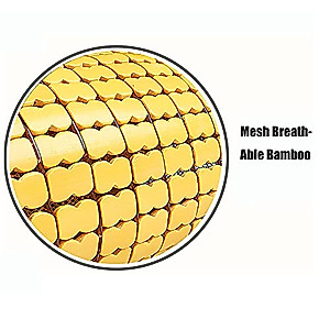 BARUYO Car Bamboo Seat Cushion, Bamboo Bath Mat, Summer Bamboo Comfort Chair Cover Mat, Environmental Protection Bamboo Massage Cushion (White)