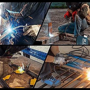 Prostormer Welding Machine, MIG/TIG/MMA 3 in 1 Multifunctional Welder with Digital Display, Electrode Holder, Earth Clamp, Input Power Adapter Cable and Brush