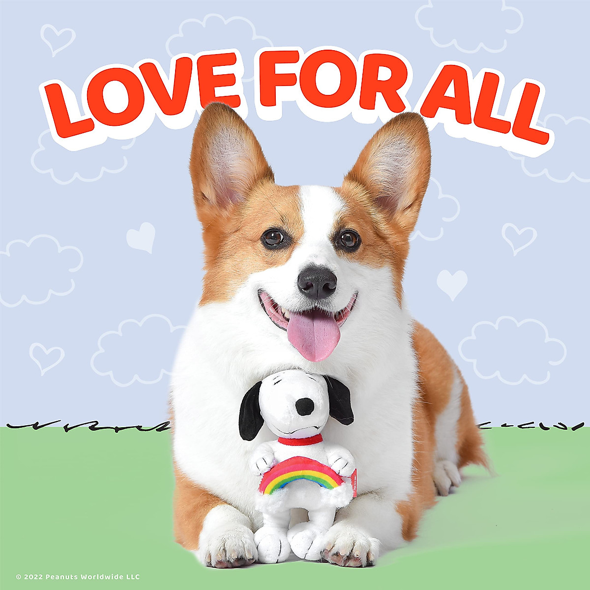 Peanuts for Pets Peanuts: Love 6” Snoopy Rainbow Squeaker Pet Toy 6" Snoopy Love Squeaky Pet Toy | Peanuts Dog Toys, Snoopy | Love Gifts for Pets, Snoopy Rainbow Toys for Dogs
