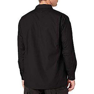 TRU-SPEC 24-7 1051028 Men's Ultralight Long Sleeve Uniform Shirt, Polyester Cotton Rip-Stop, 3X-Large Long, Black