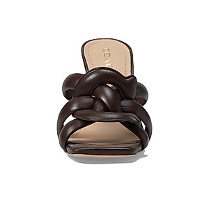 Coach Women's Kellie Leather Sandal Pump, Maple, 8