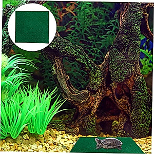 JEWEDECO Turtle Terrace Mat Turtle Tank Turf Garden Turf Carpet Yard Turf Simulation Grass Turtle Basking Platform Turf Fake Grass Turf Simulation Turf Lawn Turf Resin Bedding Artificial