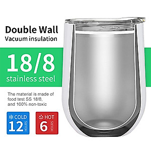 Sparkle Moment Mr and Mrs Est 2022 Wedding Gift Set -12 oz Stainless Steel Wine Tumbler/Cup/Mug/ Bridal Shower/Bride to be/Engagement/Bachelorette Party for Newlyweds Couples (12 oz, Black & White)