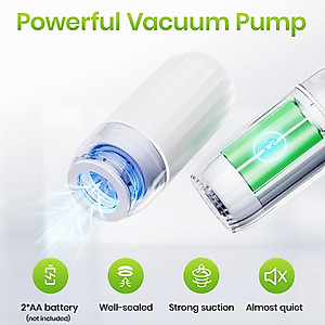 Mason Jar Vacuum Sealer, Morpilot Electric Mason Jar Sealer Kit, Food Saver Jar Sealer Attachment for Wide & Regular Mouth, Compatible with FoodSaver Vacuum Canning Sealer Machine, Include Vacuum Pump