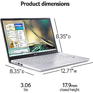 Acer 2023 Newest Swift X Laptop, 14" FHD Display, AMD Ryzen 7 5825U Processor, NVIDIA RTX 3050 Ti, 16GB RAM, 1TB SSD, 13 H of Use, Fingerprint Reader, Wi-Fi 6, Backlit KB, Thin & Light, Windows 11