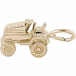 Rembrandt Riding Lawn Mower Charm - Metal - 10K Yellow Gold
