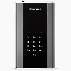iStorage diskAshur DT2 1TB Secure encrypted portable desktop hard drive, FIPS Level 2 certified - Password protected, dust and water resistant, military grade hardware encryption IS-DT2-256-1000-C-G
